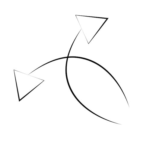 Premium Vector One Line Drawing Of Arrows Left And Right Linear