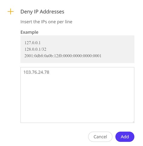 how to block an ip address with the ip deny tool