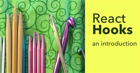 a simple intro to react hooks