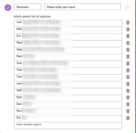 solved working with multi select list of options and appr power