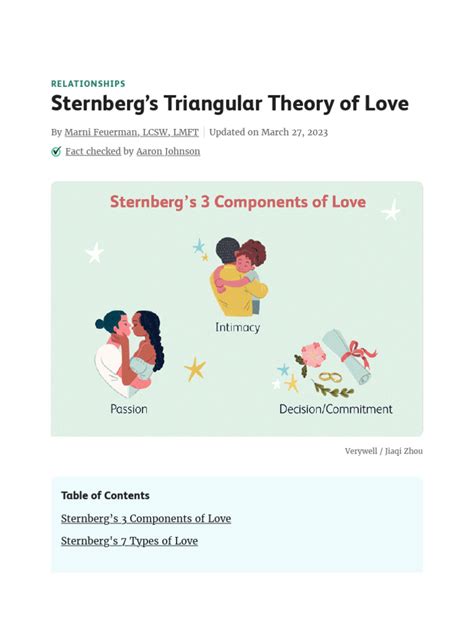 Sternbergs Triangular Theory Of Love Pdf Love Romance Love