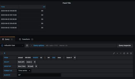 influxdb query edit does revert to previous setting · issue 25298