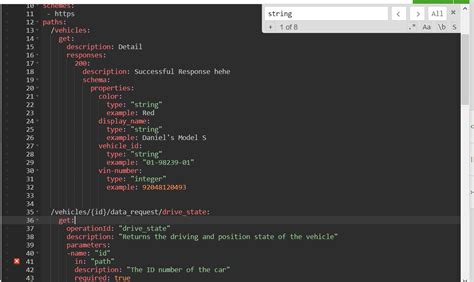swagger swaggerui yaml parser error bad indentation of a mapping