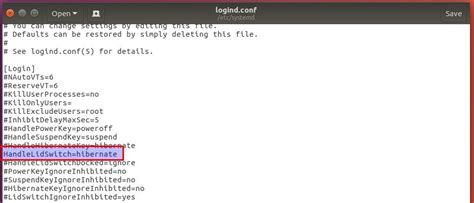 how to shutdown hibernate ubuntu 17 04 when lid closed