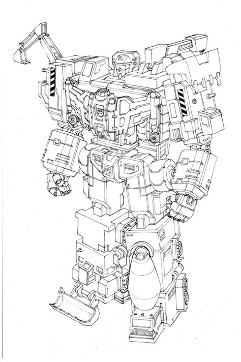 Machinima Combiner Wars Devastator Line Art Transformers News Tfw2005