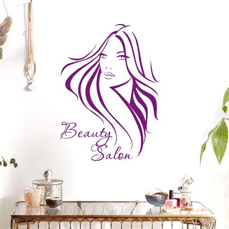 Dctal Hair Salon Sticker Beauty Salon Sex Girl Decal Haircut Posters