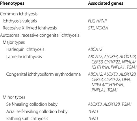 Subtypes Of Inherited Ichthyoses Non Syndromic Forms Download
