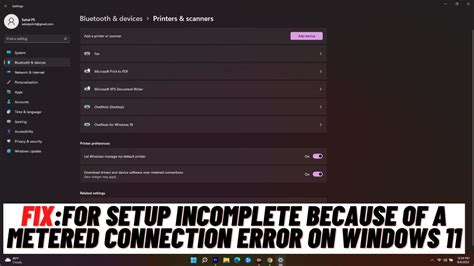 top 6 fixes for setup incomplete because of a metered connection error