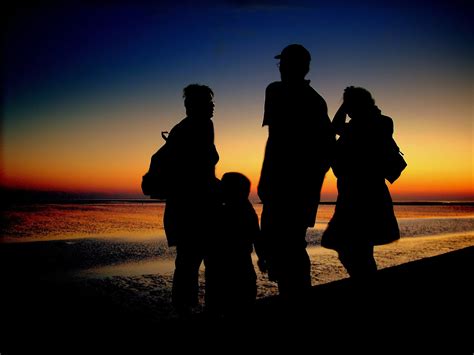 Wallpaper Landscape People Sunset Sea Sky Silhouette Beach