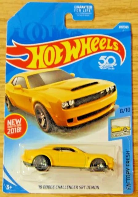 2018 Hot Wheels ‘18 Dodge Challenger Srt Demon Yellow 319 365 Vhtf £8