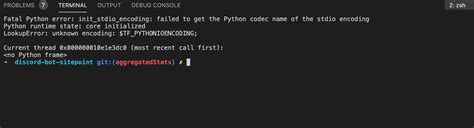python mac terminal error about tf pythonioencoding stack overflow