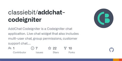 github classiebit addchat codeigniter addchat codeigniter is a