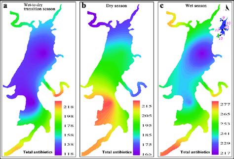 Contour Maps Showing The Spatiotemporal Distributions Of Total