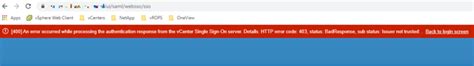 [400] an error occurred while processing the authentication response