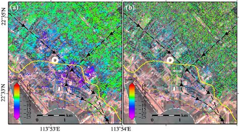 Figure B1 Deformation Rate Maps Extracted By A Pt Based Sbas Insar