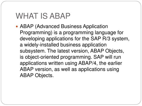 ppt sap bi abap online training powerpoint presentation free