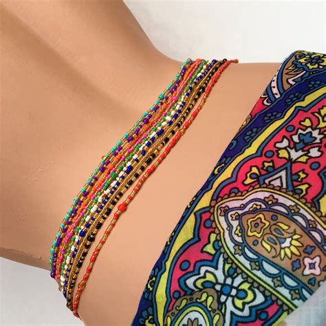 Waist Beads Body Jewelry Stretchy Elastic String Belly Etsy