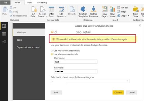 solved sql we couldn t authenticate with the credentia