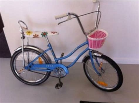 A Blue Bicycle With Flowers On The Front Basket