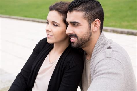 Premium Photo Lovely Couple Hugging Each Other In A Park