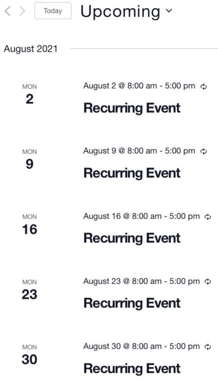 how to add recurring events to a wordpress site the events calendar