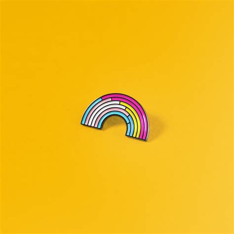 Trans Pansexual Rainbow Pin Pan Pride Lgbtqi Accessory Sticker Badge