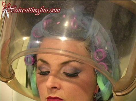 Classic Wetset Of A Madam Roll Hairstyle Beauty Salon Hair Dryer