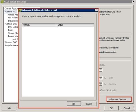 how to configure advanced esxi host virtual machine and cluster