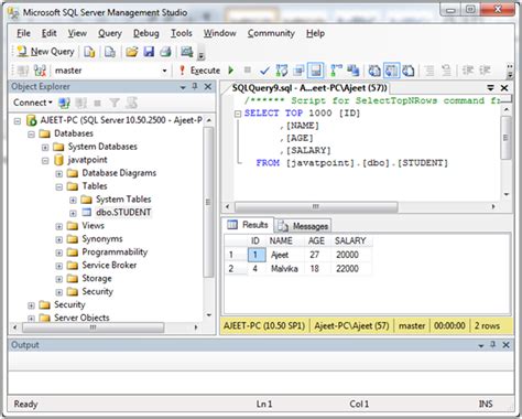 sql server delete data javatpoint