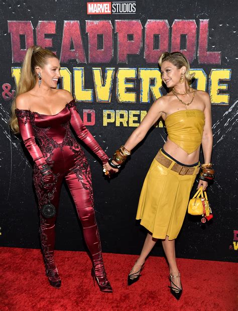 Blake Lively And Gigi Hadid Match In Deadpool And Wolverine Inspired