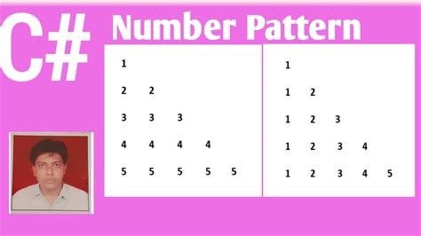 number pattern in c right angle triangle number pattern youtube