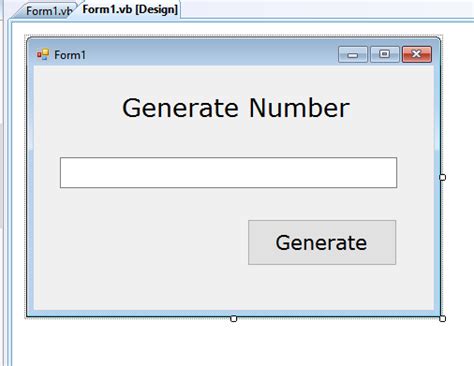 how to generate random numbers in vb