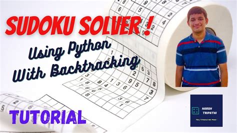 sudoku solver python backtracking tutorial youtube