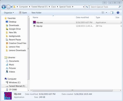 how to use ldp exe to search ldap servers cisco