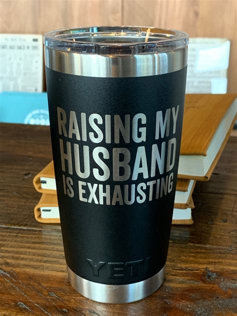Laser Engraved Authentic Yeti Rambler Raising My Husband Impressmets