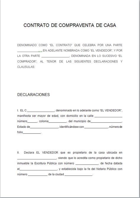 Collection Of Modelo De Contrato De Compraventa De Vivienda Contrato