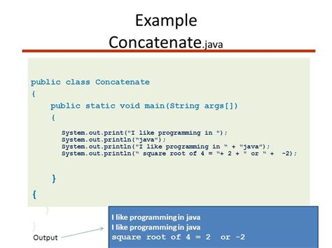 print java concatenate