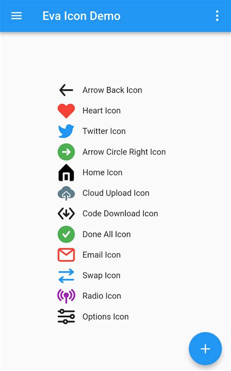 flutter package for eva icons mobile app development