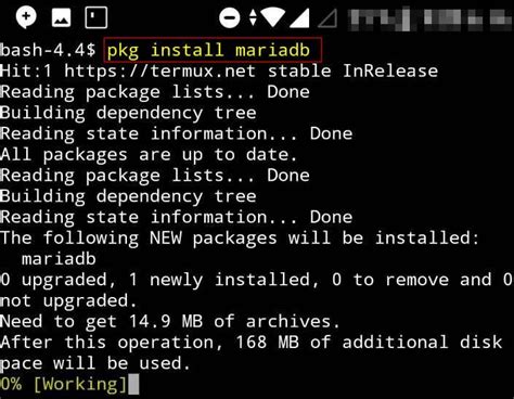 instalar mysql mariadb en android con termux parzibyte s blog