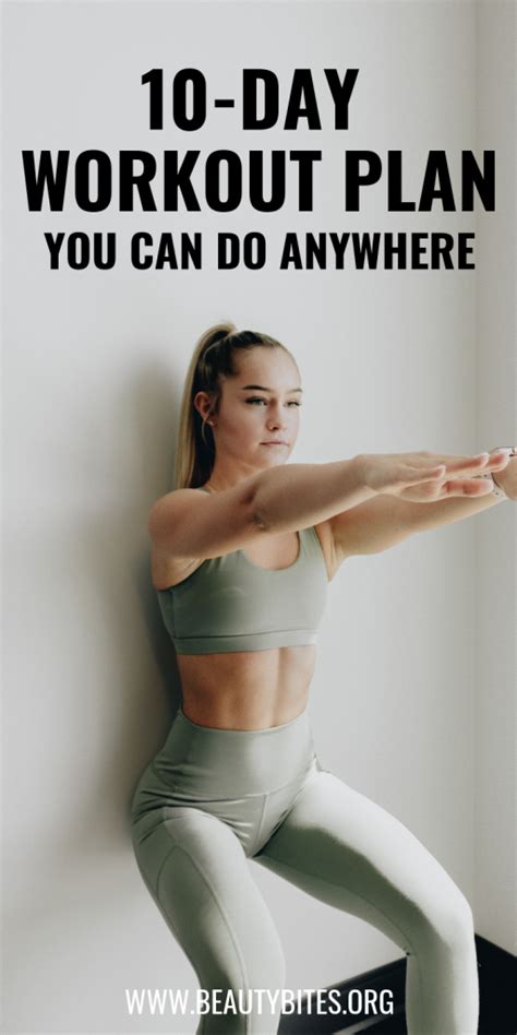 Free 10 Day At Home Workout Plan For Women Beauty Bites