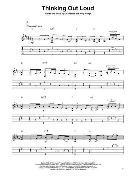 Thinking Out Loud By Ed Sheeran Solo Guitar Guitar Instructor