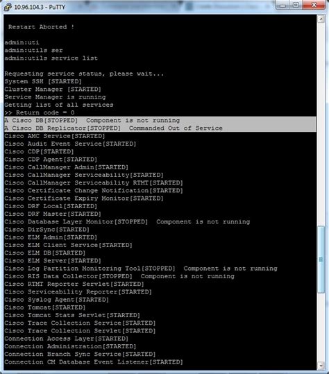 unity connection 9 1 1 10000 32 cannot access de database after ip