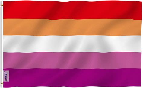 Anley Fly Breeze 3x5 Feet Sunset Lesbian Pride Flag Vivid Color And