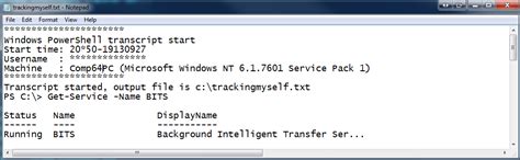 powershell start transcript