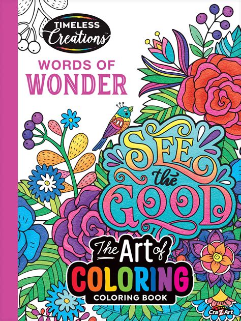 Cra Z Art Timeless Creations Words Of Wonder New Adult Coloring Book