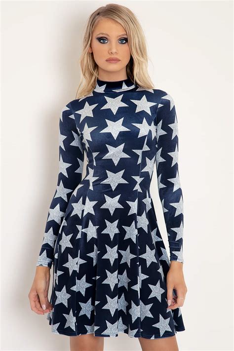 Im A Star Velvet Long Sleeve Evil Longline Dress Limited
