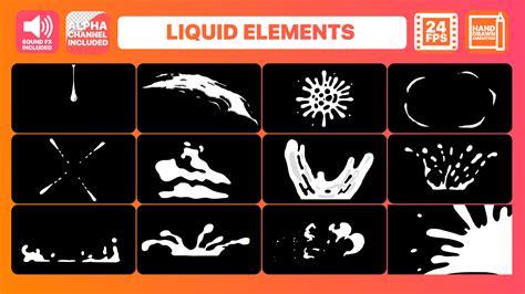 liquid motion elements pack stock motion graphics motion array