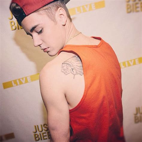 justin bieber s native american tattoo real or fake