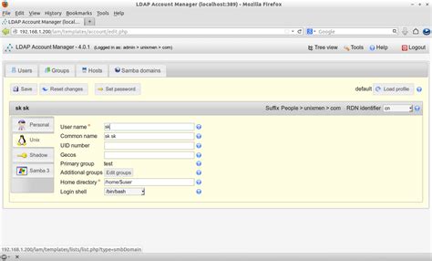 ldap account manager localhost 389 mozilla firefox 030