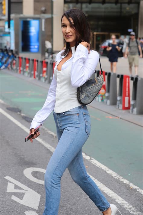 Bella Hadid Puts A Twist On Workwear To Visit Victorias Secret Office